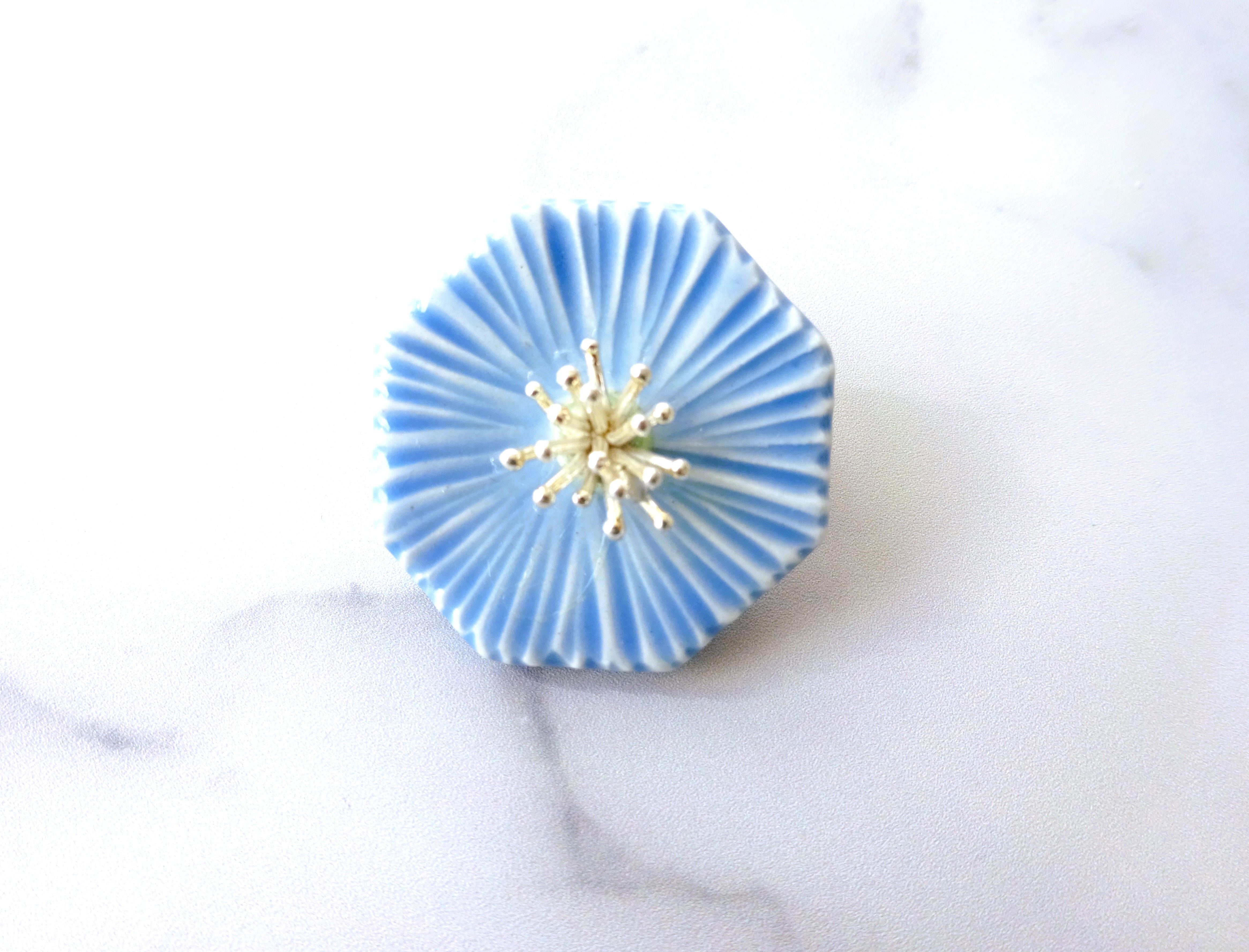 Flower Brooch Mya Kowasure Light Blue – orosy