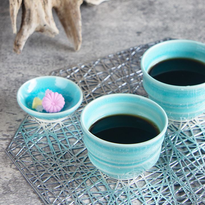 Pair of water nymph inner glass guest bowls – orosy