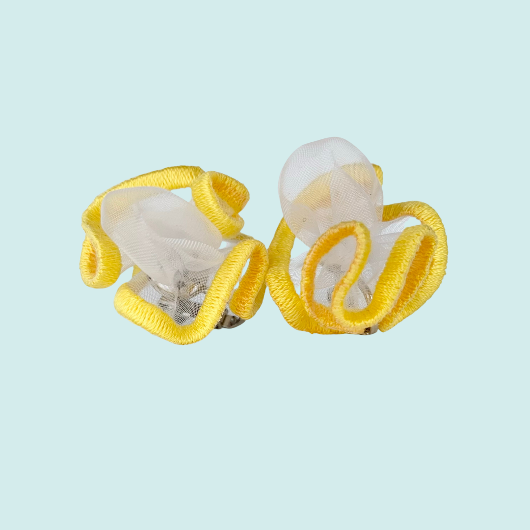 pierce/earring organza (yellow) – orosy